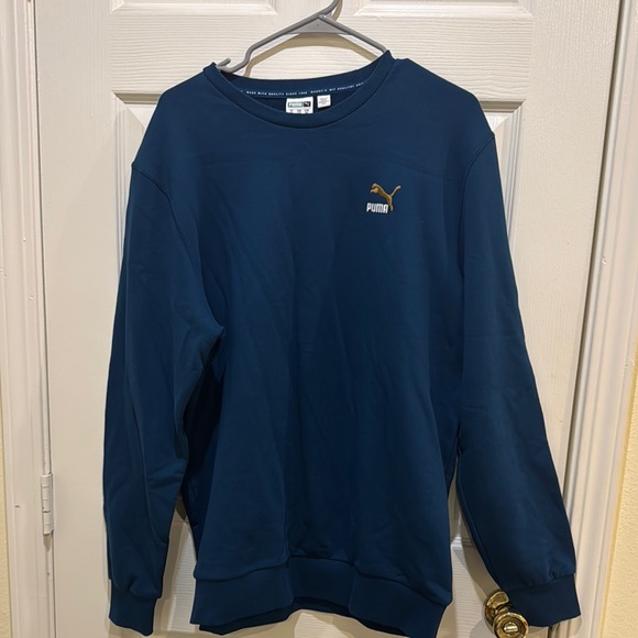 Puma | Sweaters | Puma Mens Blue Sweater | Poshmark